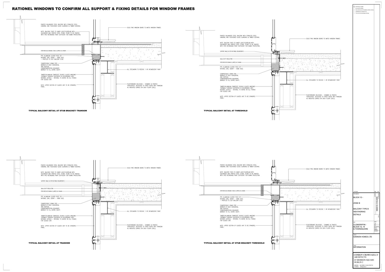 Portfolio Drawings and Images: Block 12 Clongriffin: Various Sections ...
