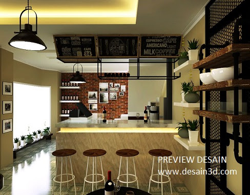 Design Coffee shop modern meja bar cafe minimalis - ARUSHA CAFE