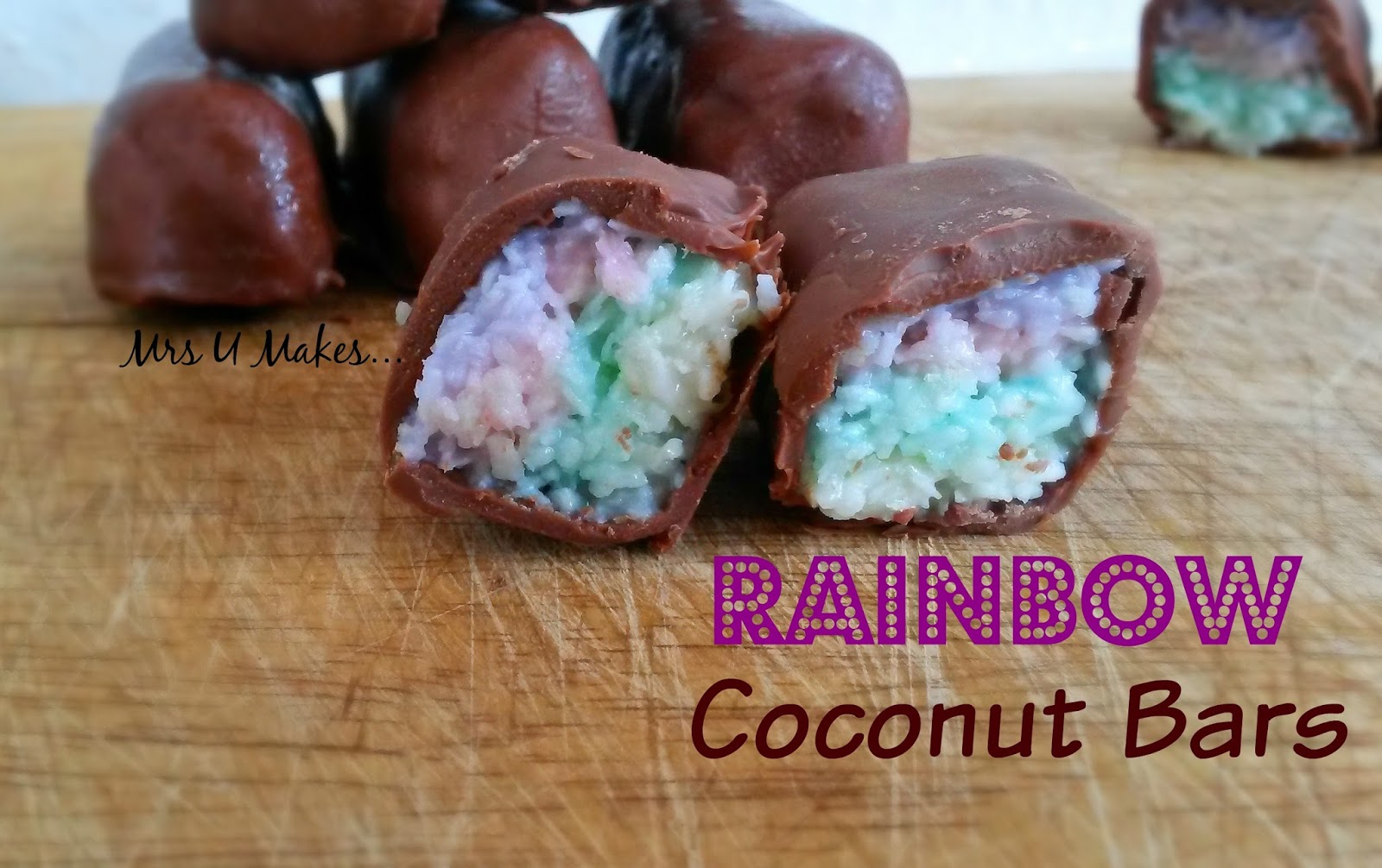 Rainbow Coconut Bars