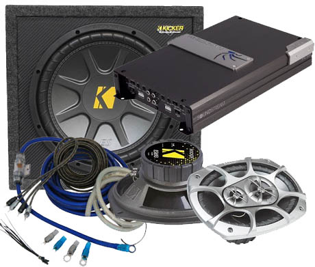 Elektronicatekoop.nl: Compleet Kicker auto geluidspakket met subwoofer ...