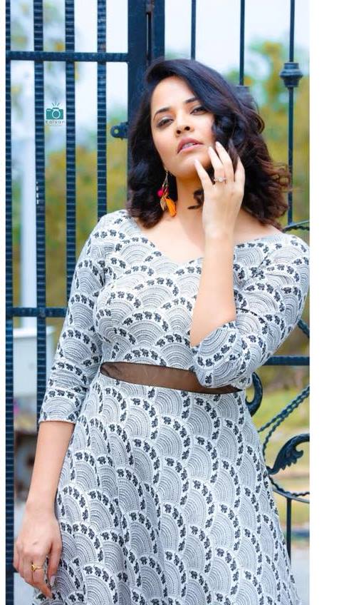 Anchor Anasuya Bharadwaj Photo Shoot In Hot Blue Dress Cinehub