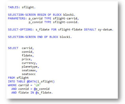 SAP ABAP SELECT STATEMENT