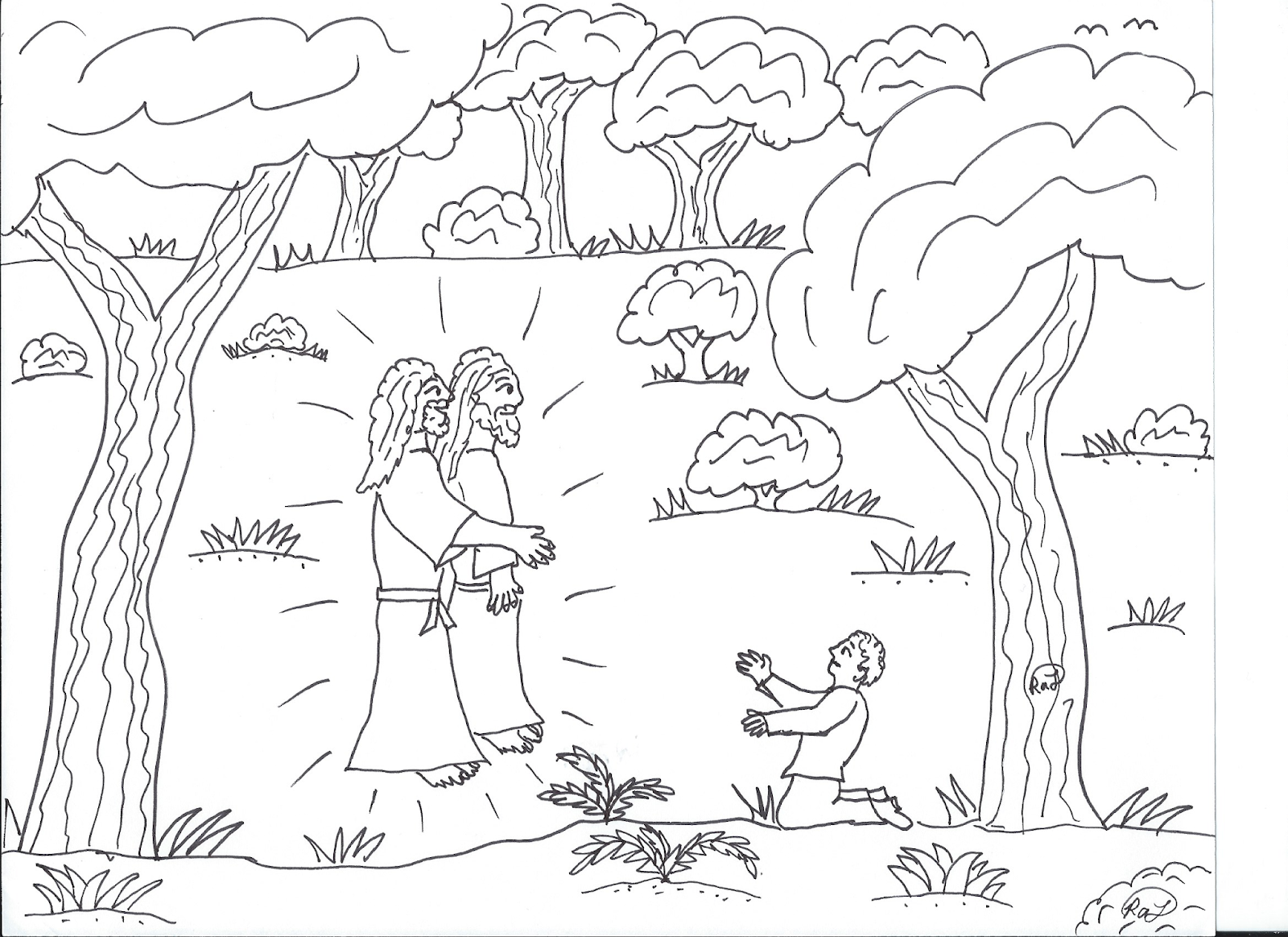 Robin's Great Coloring Pages: Tegninger af genindførelsen af Jesu ...