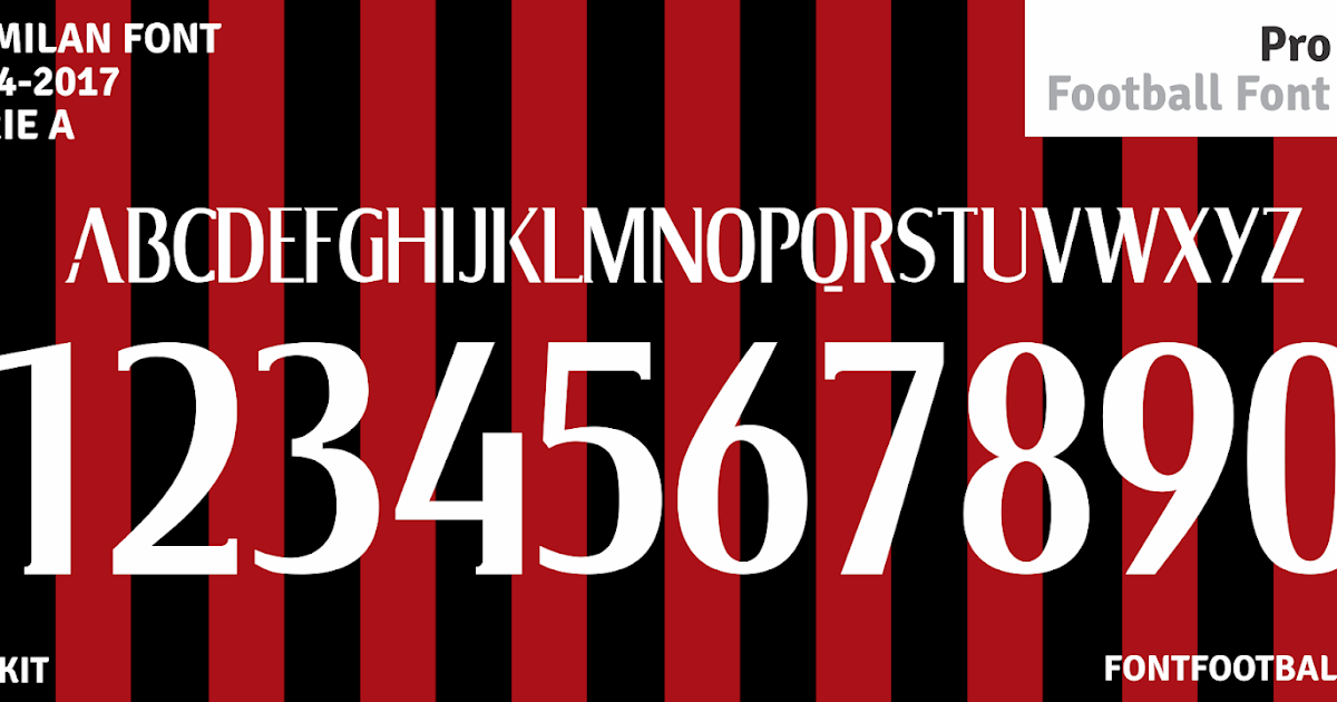 AC Milan 2014-2017 Font