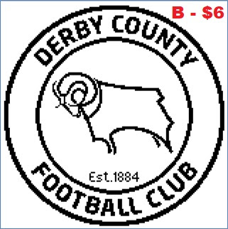 EASY PATTERNS: Derby County FC cross-stitch pattern