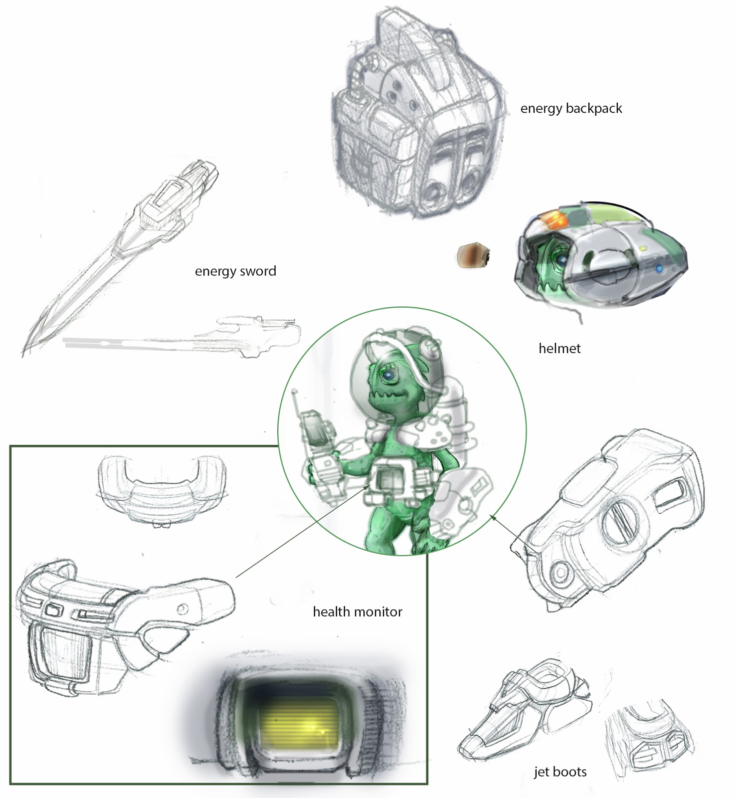 mk portfolio: Spore Creature Parts