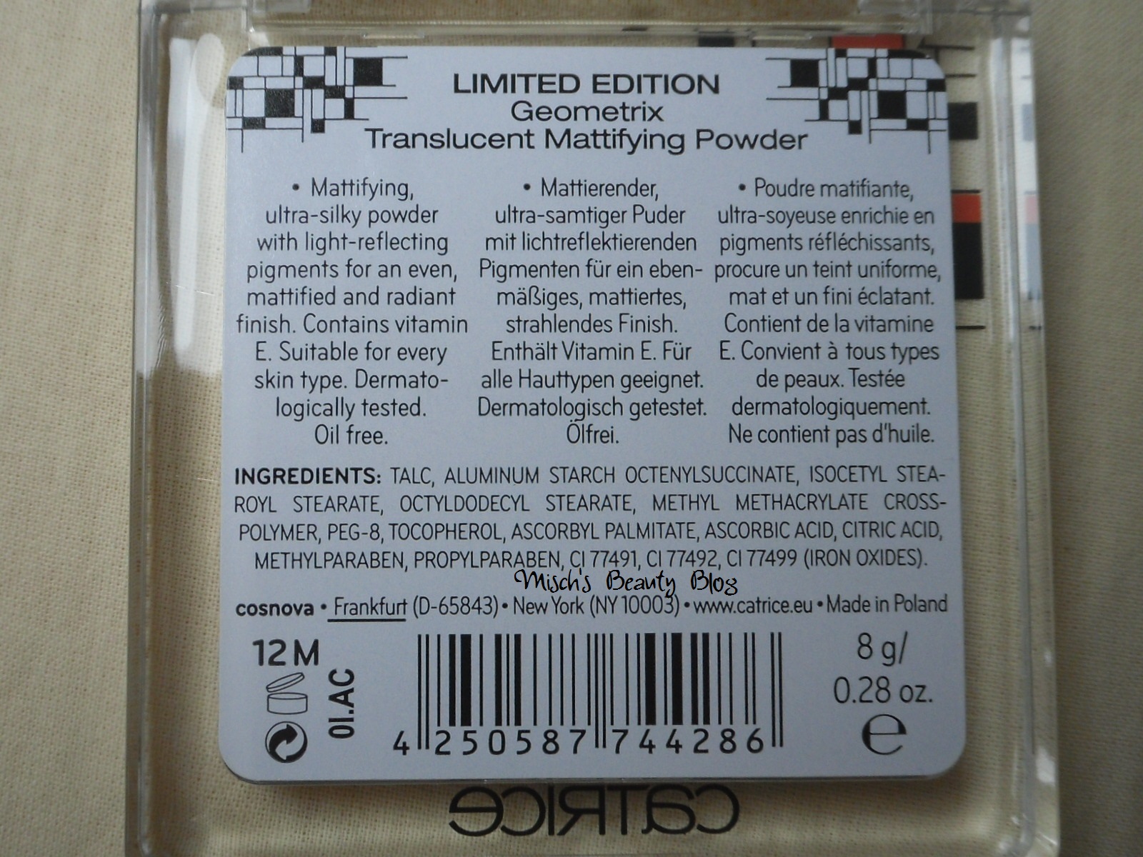 Misch's Beauty Blog: Review: Catrice Geometrix LE Translucent ...