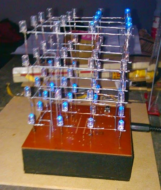 Proyectos con LEDS: Cubo de LEDS 4x4x4