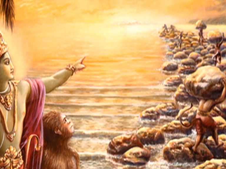 Servant of the Servant: Floating stones at Rama Kund in Rameswaram ...