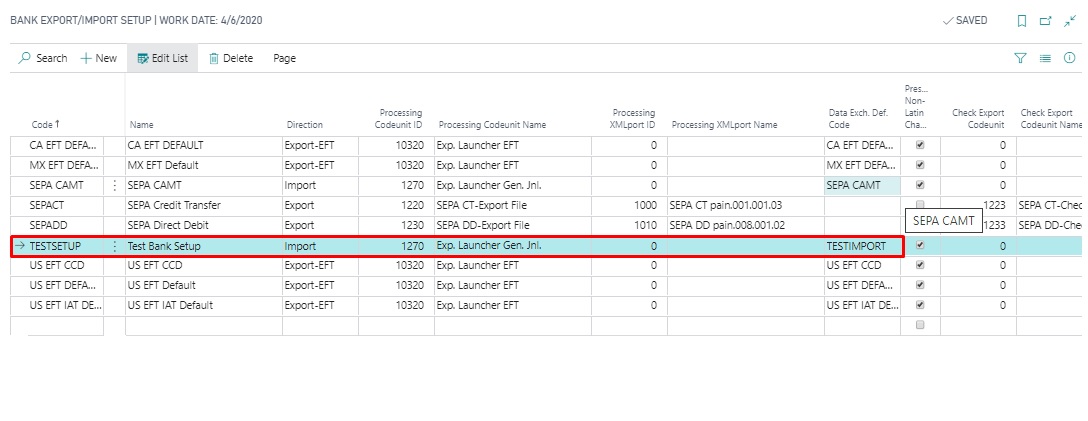 Import a .CSV file for Bank Reconciliation in Business Central