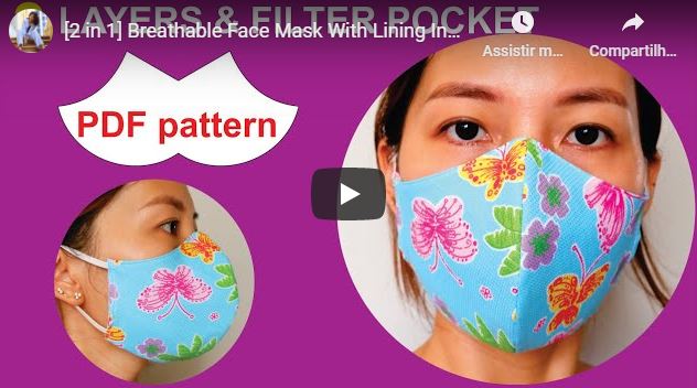 [2 in 1] Breathable Face Mask With Lining Inside & Filter Pocket | 6 ...