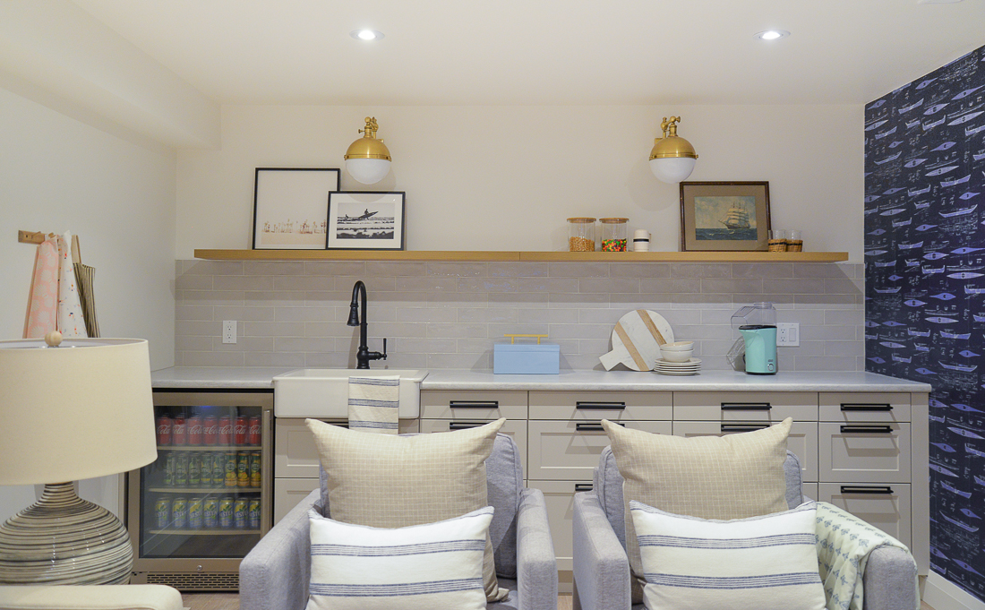One Room Challenge: A Coastal Chic Basement Remodel - Rambling Renovators