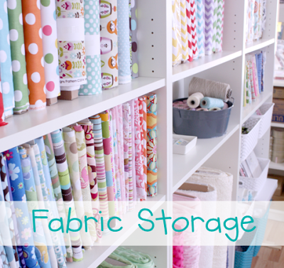 Craft Room Renovation Sneak Peek {fabric storage} - Naturally Creative Mama