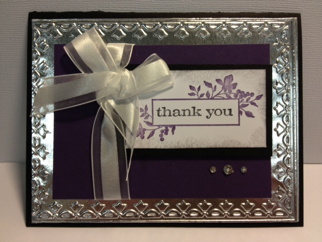 My Creative Corner!: Faux Metal Thank You Card