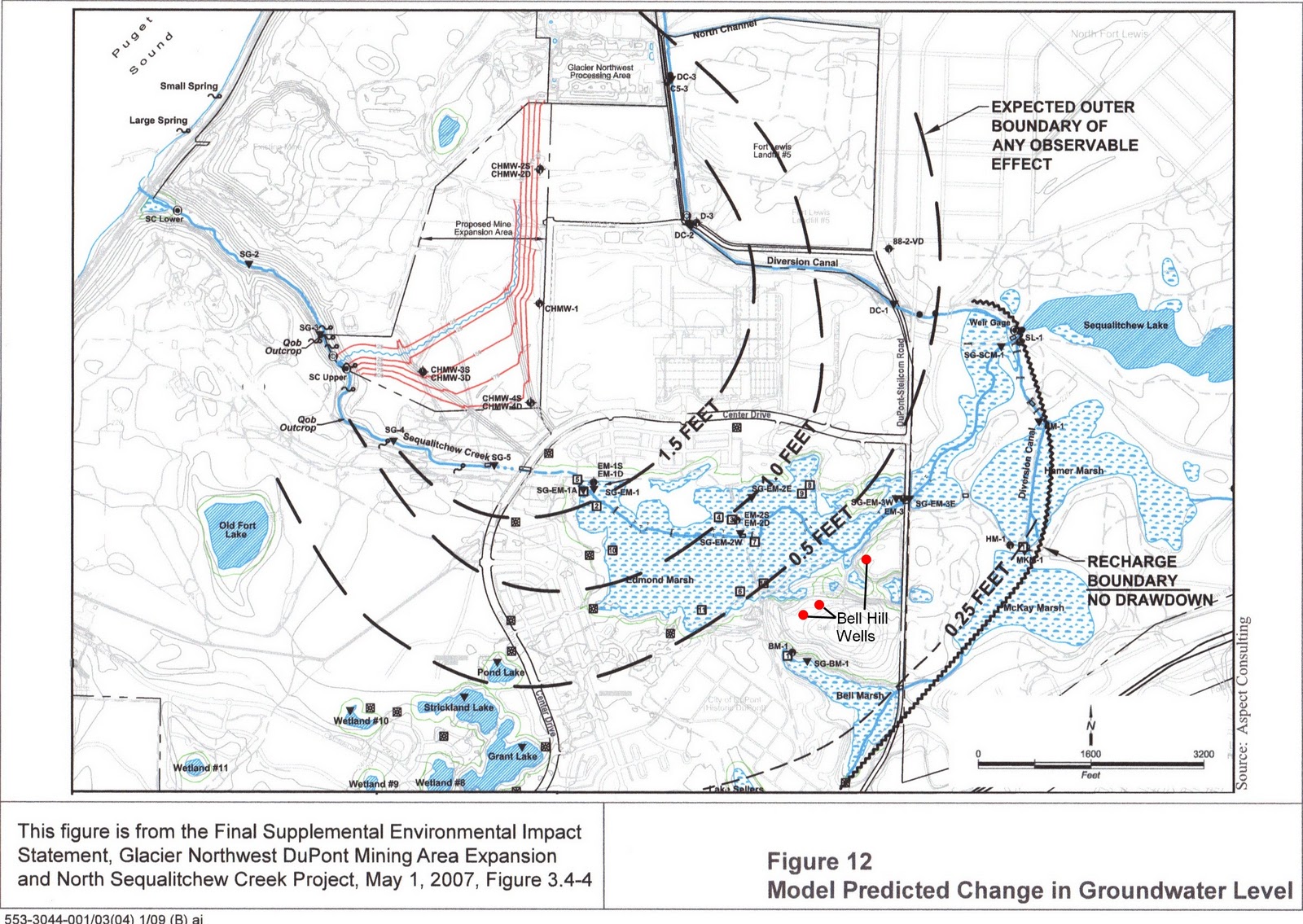 DuPont Environmental Coalition: Dewatering Drawndown Map and Bell Hill ...