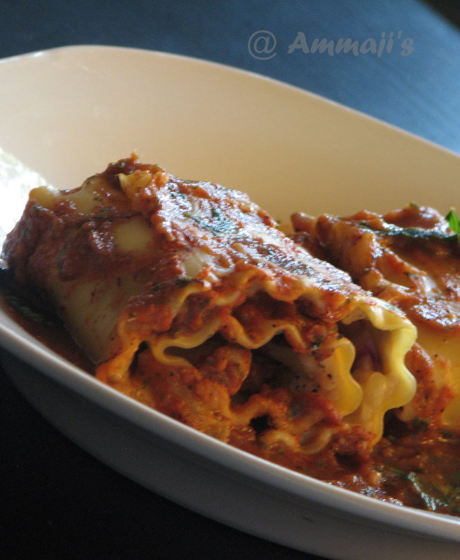 Tomato basil lasagna | Indian Food Recipes | Ammaji Kitchen