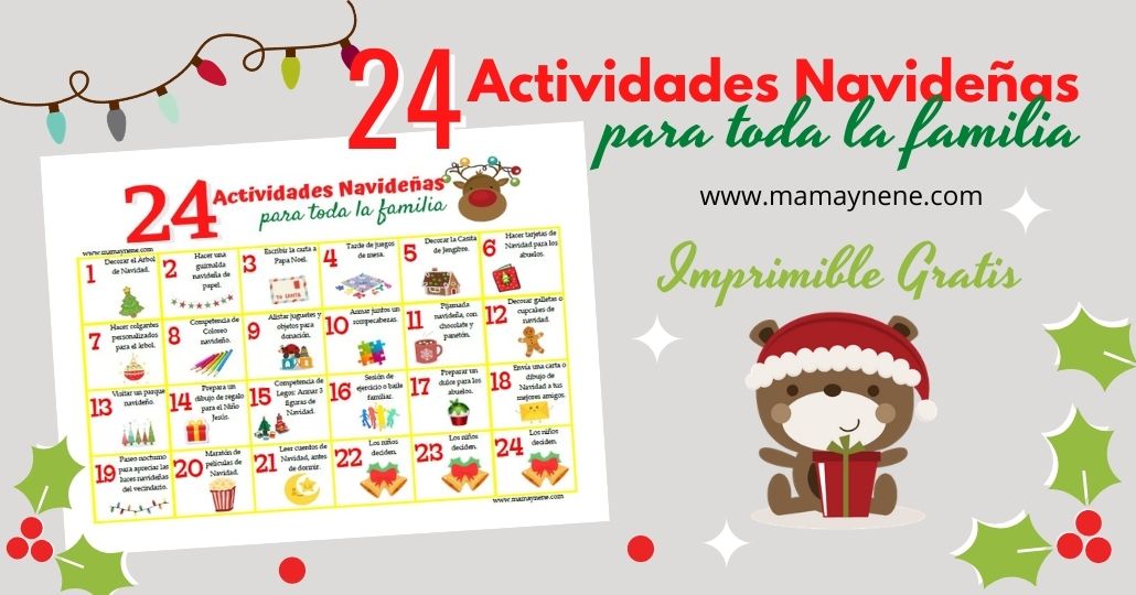 24 Actividades Navideñas para toda la familia - Imprimible gratis ...