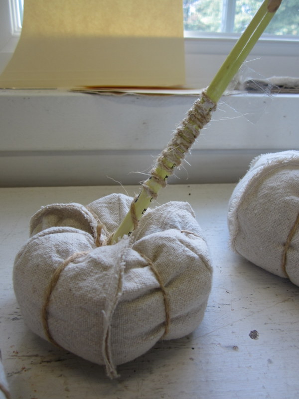 Simply Country Life: Handmade Fall Drop Cloth Pumpkins