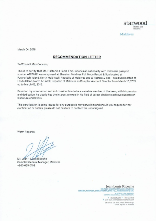 General Recommendation Letter - Formal Letter