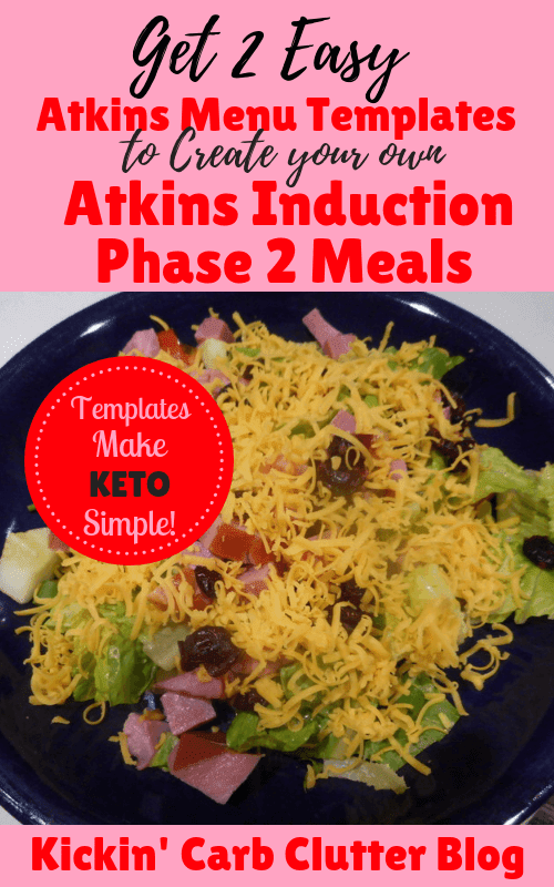 Low-Carb Diet Plan Templates for Atkins Induction and OWL