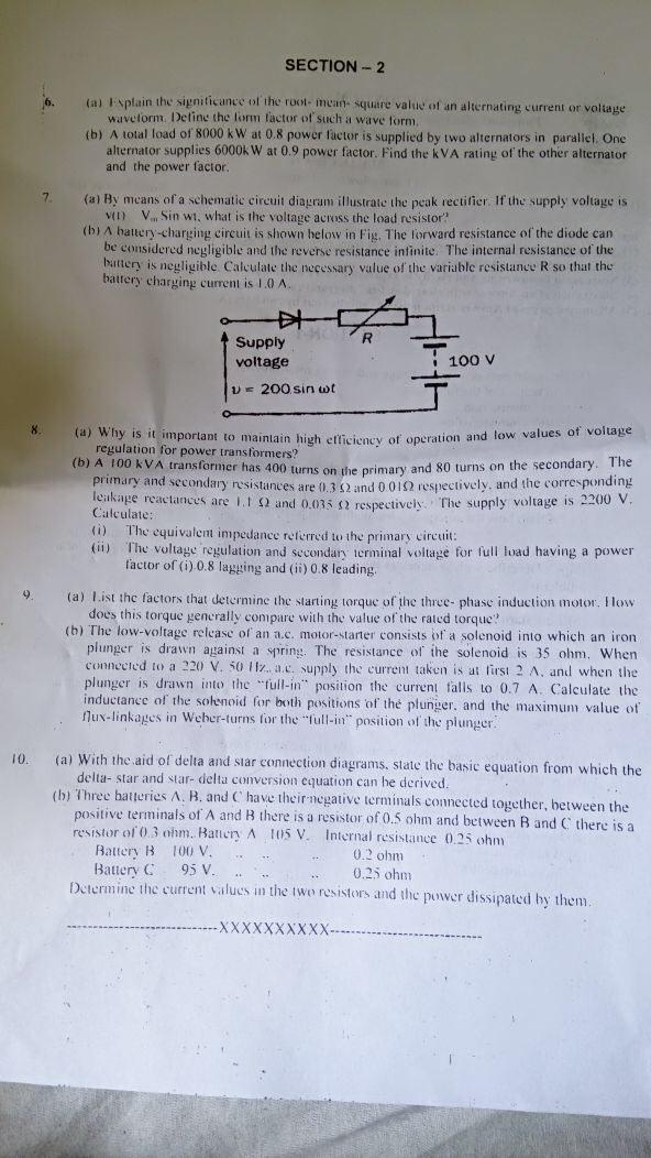 Electrical ⚡💡- MEO Class 2 Papers