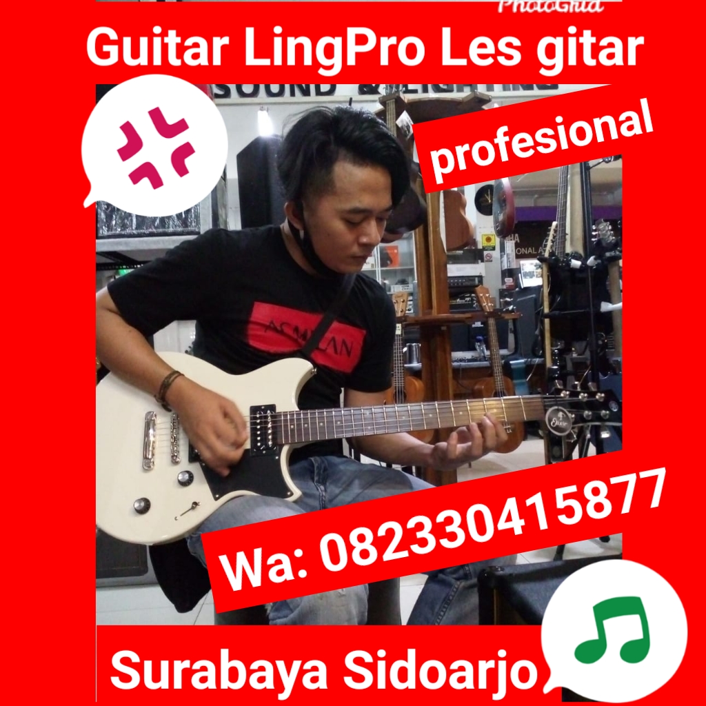 LES/KURSUS PRIVAT GITAR SURABAYA GURU DATANG KERUMAH. WA: 082330415877 ...