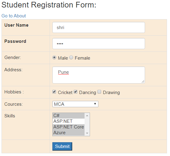 Standard Html Helpers in ASP.NET MVC 5 ~ Programming With Shri Standard Html Helpers in ASP.NET MVC 5 ~ Programming With Shri
