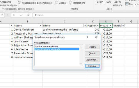 Come gestire archivio libri con Excel