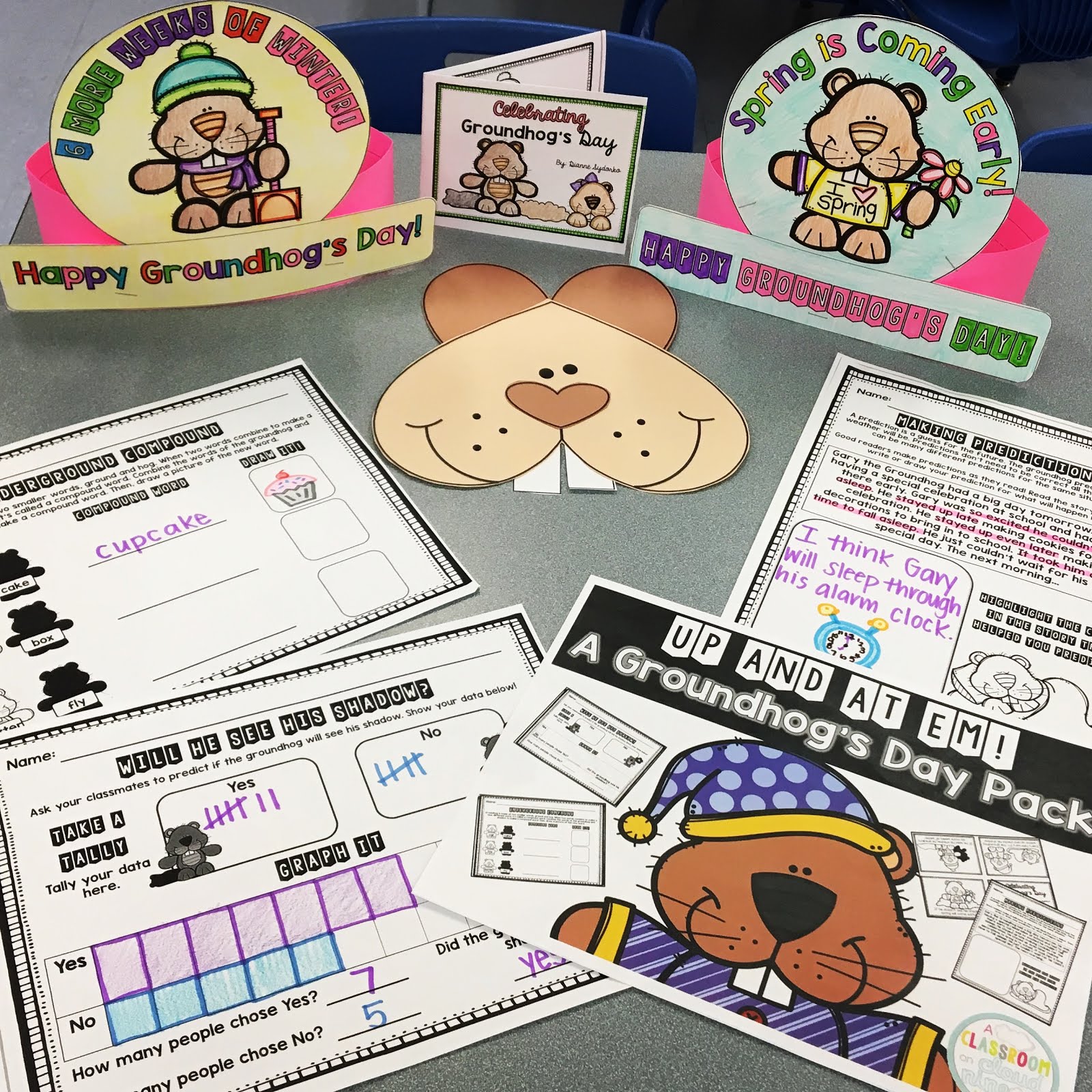 A Classroom On Cloud Nine: Up and At Em! A {Groundhog's Day} Pack!