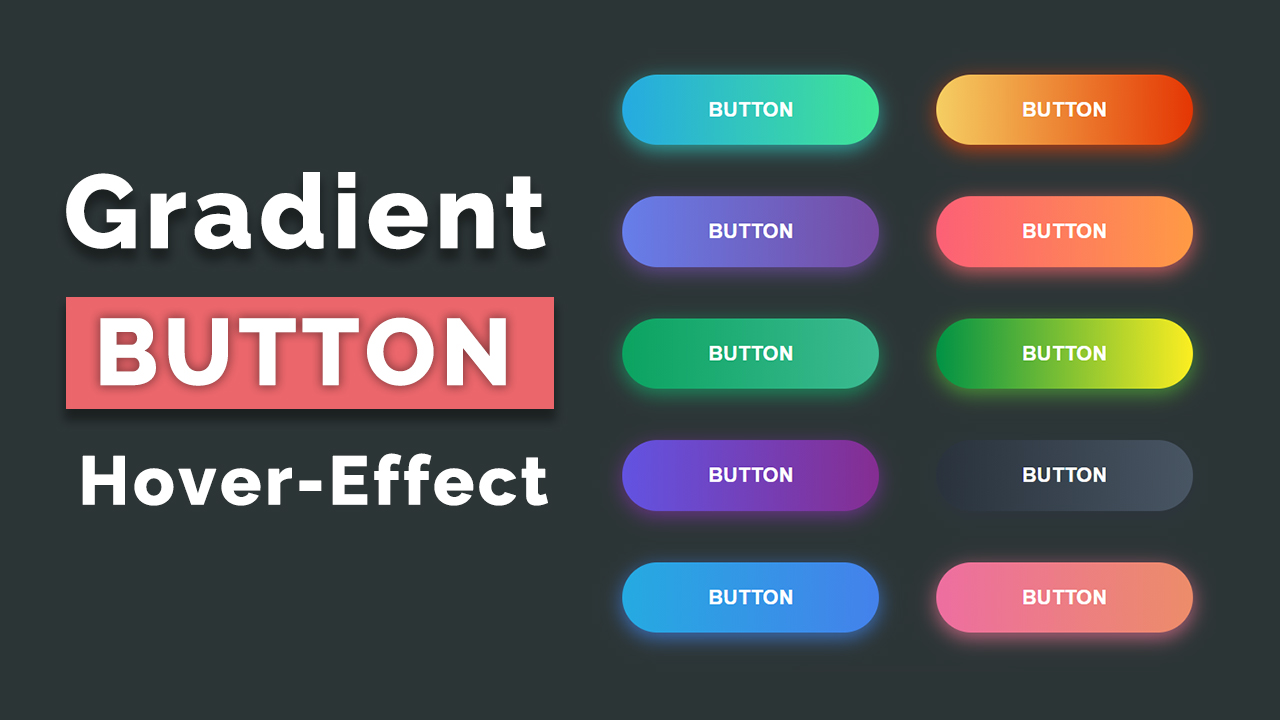 Gradient Button With Hover Effect | HTML & CSS.