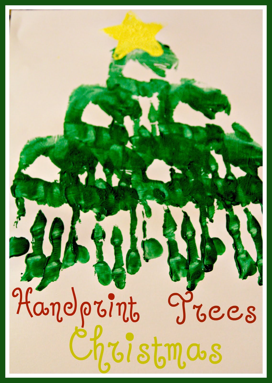 Blue Skies Ahead: Handprint Christmas Tree Craft