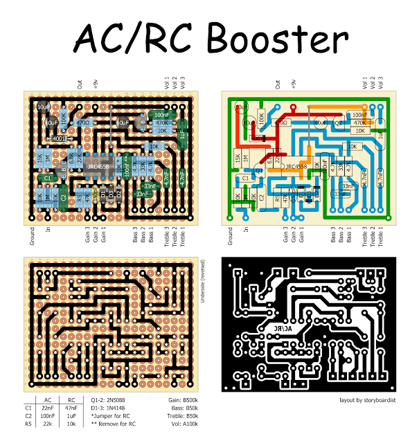 Perf and PCB Effects Layouts: Xotic AC & RC Booster