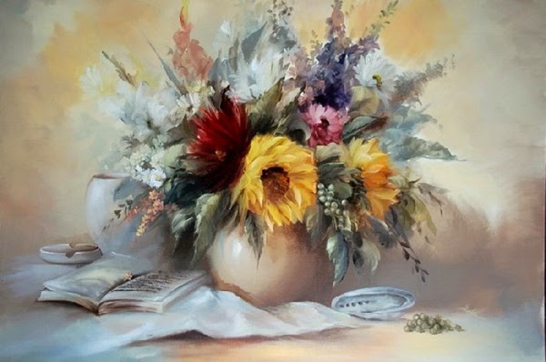 16 Amazing Flower Paintings by Szechenyi Szidonia | Bouquet Paintings