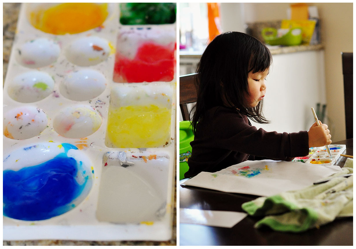 The Cheese Thief: Homemade Cornstarch Paint