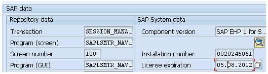 Martin Maruskin blog (something about SAP): SAP license expiration message