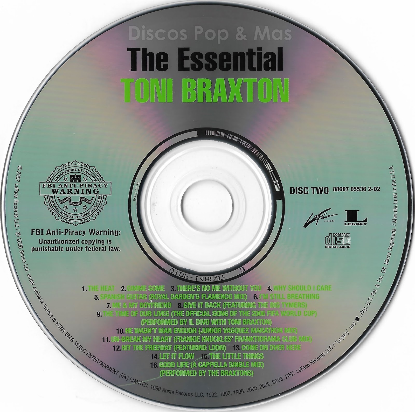 Discos Pop & Mas: Toni Braxton - The Essential