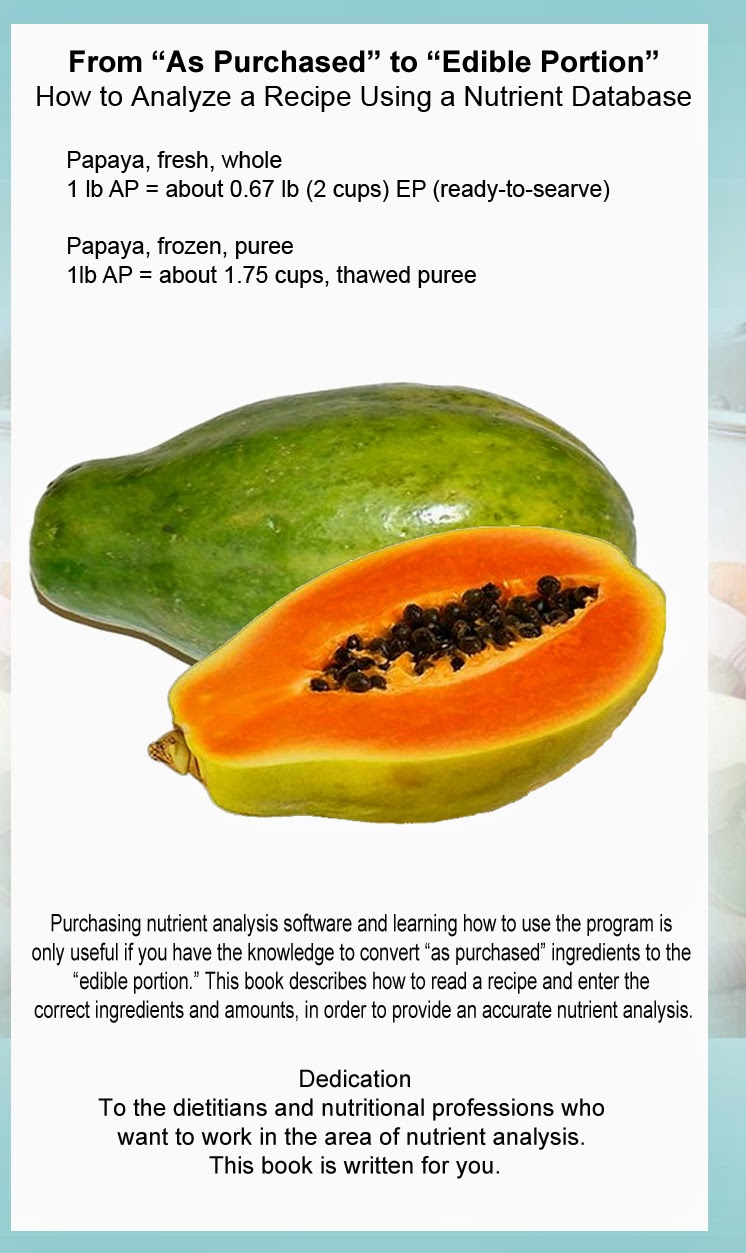 Dietitians Online Blog: From "As Purchased to "Edible Portion": Papaya