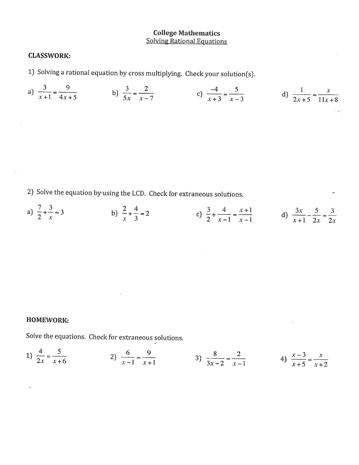 Mr. Suominen's Math Homepage: College Mathematics 4/2/13