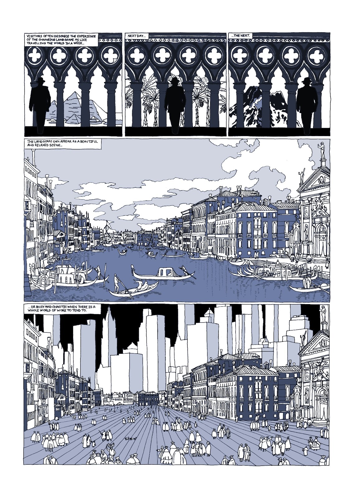 Architectural Storyboards - On Arrival in Fantastica