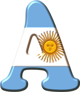 Alfabeto con la Bandera de Argentina. - Oh my Alfabetos!