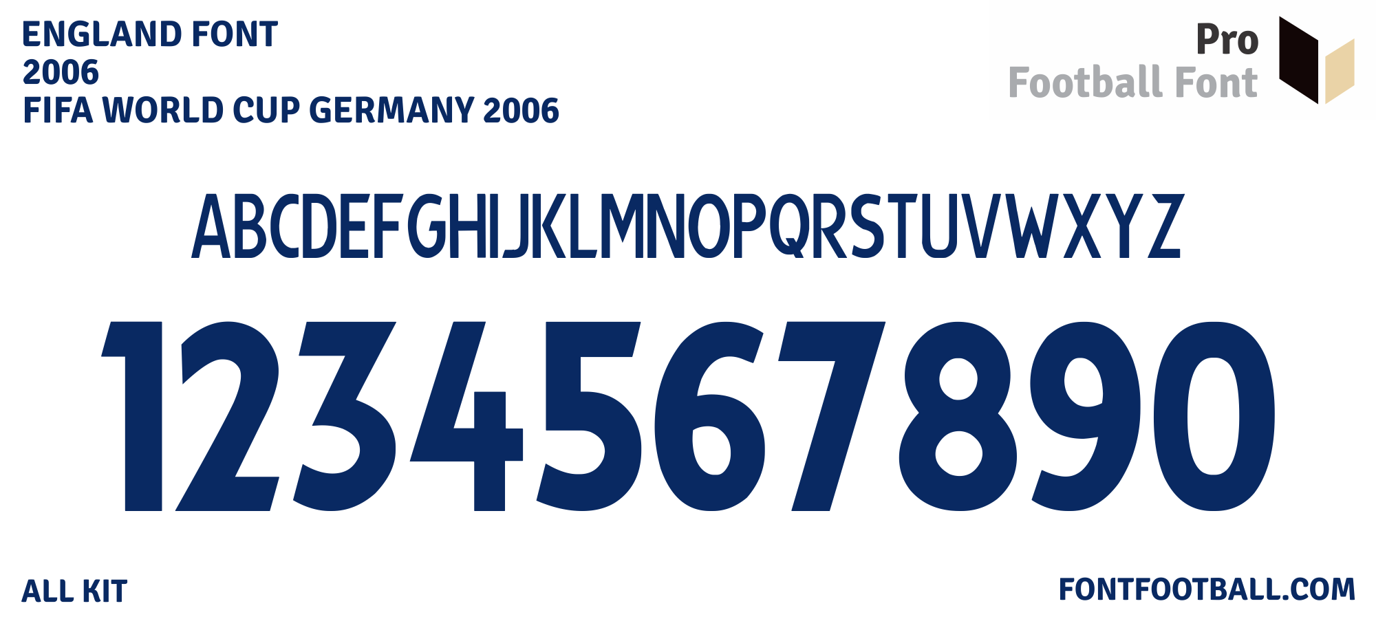 England World Cup 2006 Font