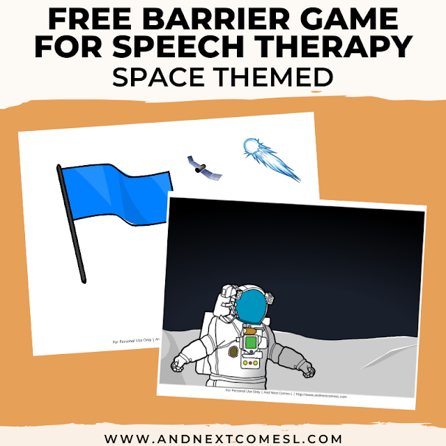 Free Printable On the Moon Barrier Game for Speech Therapy | And Next ...