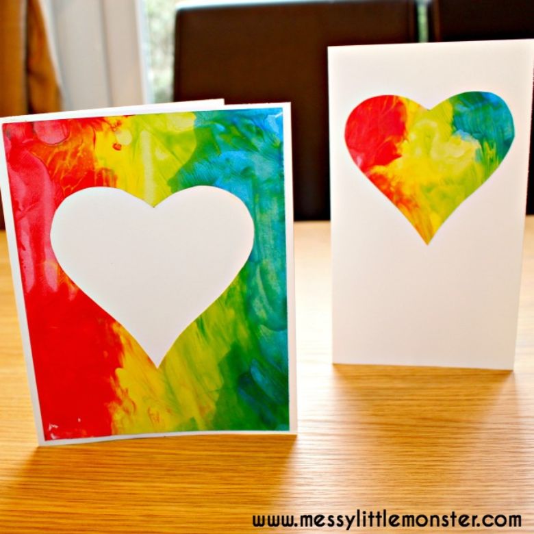 Heart Art Projects - Messy Little Monster