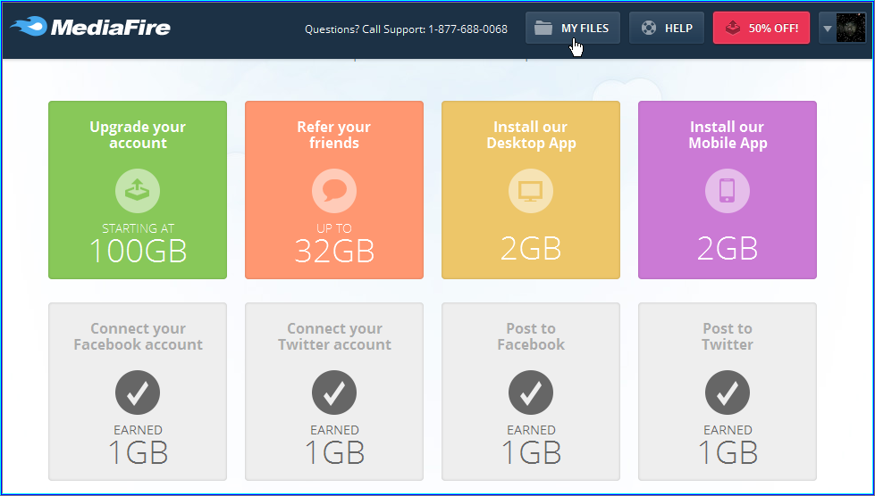 Hướng dẫn kiếm thêm dung lượng lưu trữ cho tài khoản MediaFire - Juno ...