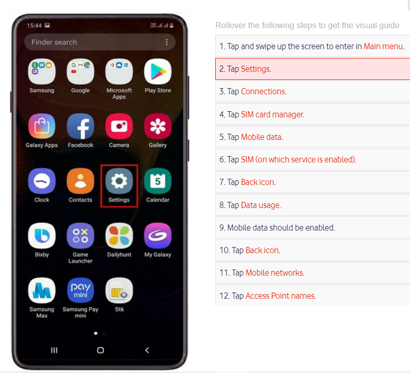 How to Configure Internet Access Settings on Samsung Galaxy Phones A50 ...