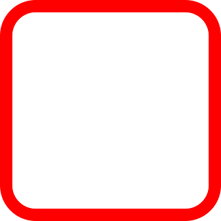 Red square with rounded corners