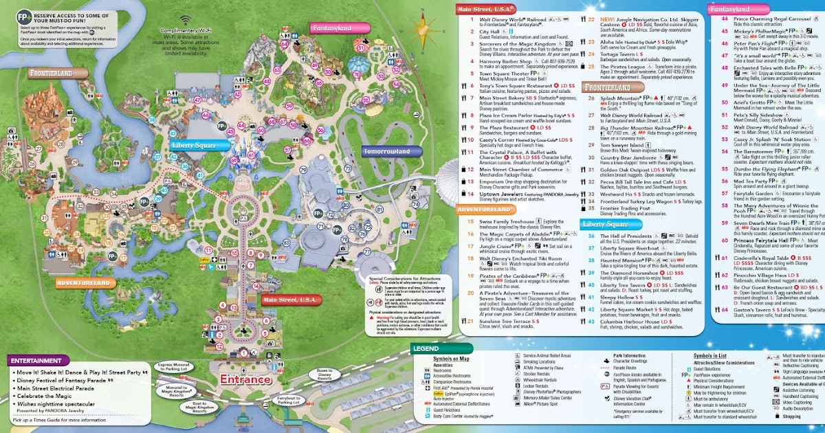Atracciones de Disney: Mapa de Disney Magic Kingdom