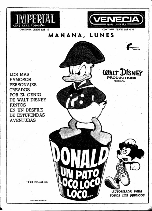 FILMOGRAFIA DISNEY: DONALD, UN PATO LOCO, LOCO, LOCO
