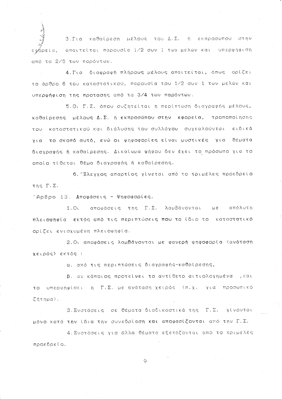 ΣΥΛΛΟΓΟΣ ΕΣΤΙΑΚΩΝ ΦΟΙΤΗΤΩΝ ΠΑΝ/ΜΙΟΥ ΙΩΑΝΝΙΝΩΝ: ΤΟ ΚΑΤΑΣΤΑΤΙΚΟ ΤΟΥ ΣΥΛΛΟΓΟΥ