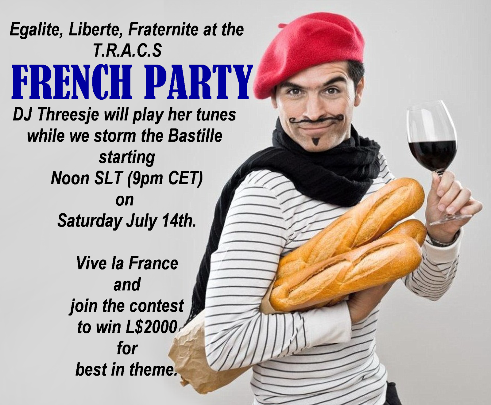 Christo's Second Live: FRENCH PARTY at T.R.A.C.S